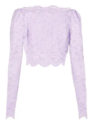 Rabanne Floral Lace Top - Purple
