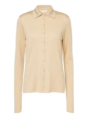 THE ROW Ikara Silk Top - Beige