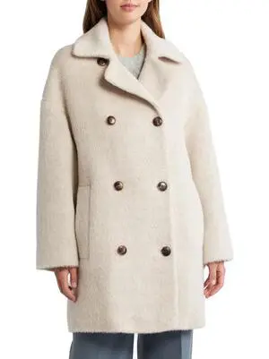 Fleurette Tedi Double-breasted Wool & Alpaca Coat - Ecru