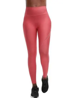 PELOTON Endurance Light Mesh Splice High Rise Legging - Brick Red