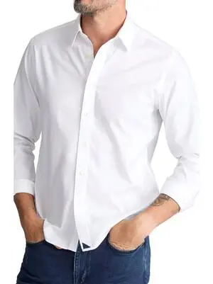 UNTUCKIT Las Cases Wrinkle Resistant Button-up Shirt - White