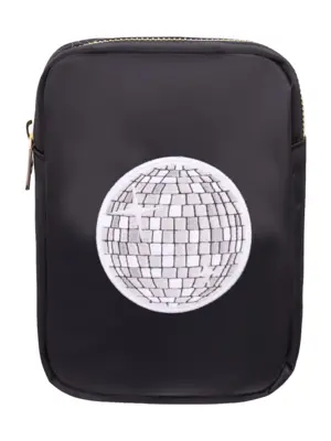 BLOC BAGS Mini Disco Ball Cosmetics Bag - Black