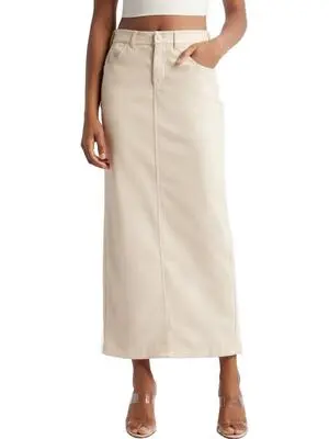 MISTRESS ROCKS Mistress Rocks Faux Leather Midi Skirt