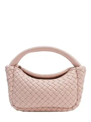 Bottega Veneta Mini Intrecciato Top Handle Bag - Cameo-muse Brass