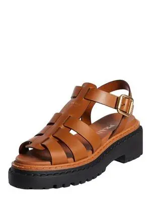 Prada Platform Cage Sandal - Cuoio
