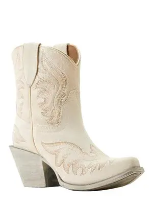 Ariat Ariat Chandler Western Bootie Cloud White Suede