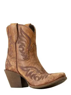 Ariat Chandler Western Bootie - Naturally Distressed Brown