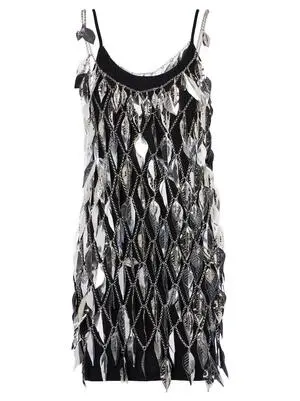 Rabanne Chain-detail Embellished Minidress - Silver
