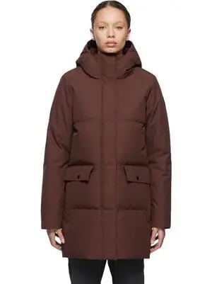 QUARTZ CO. Quartz Co. Chloe Hooded Down Jacket Marron