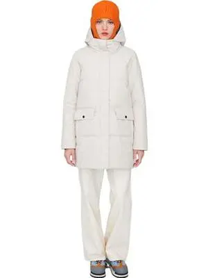 QUARTZ CO. Quartz Co. Chloe Hooded Down Jacket Oatmeal