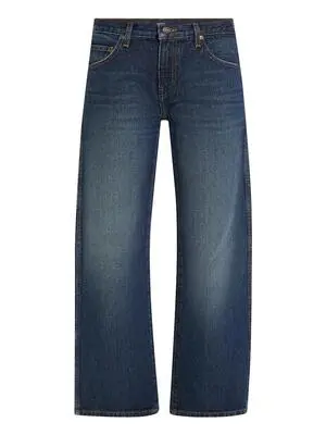 Khaite Kerrie Crop Wide Leg Jeans - Dkblue