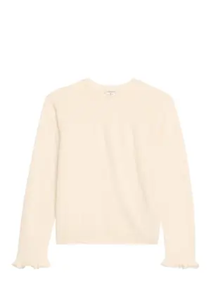 Lafayette 148 New York Bead-trim Cashmere Sweater - Cloud