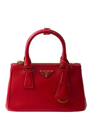 Prada Small Galleria Leather Top Handle Bag Rosso