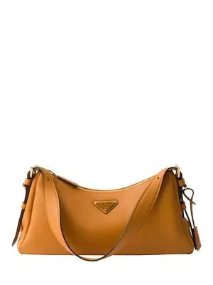 Prada Prada Aimee Leather Shoulder Bag Ambra