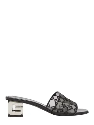 Givenchy G Cube Mesh Mule Sandals - Black