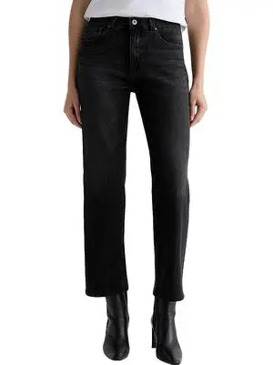 Ag Brinley Mid-rise Straight Leg Jeans - Nebula