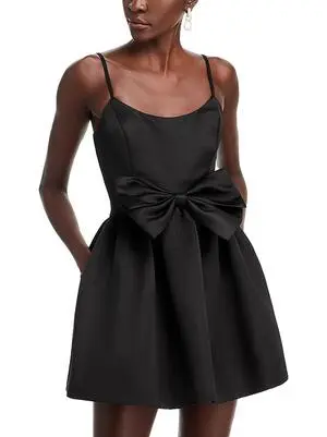 AQUA Aqua Satin Bow Mini Dress