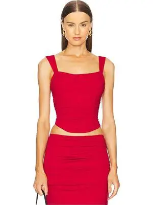 RUNAWAY THE LABEL Terrie Bustier Top - Cherry