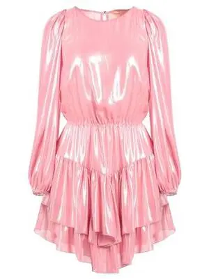 ANIYE BY Crepe Mini Dress With Ruffles - Pink