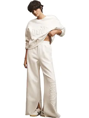 BRIDEMERCH Wide-leg Slit Sweatpants - White