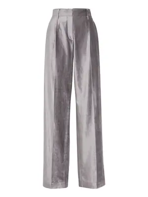 Brunello Cucinelli Monili-trim Trousers - Grey