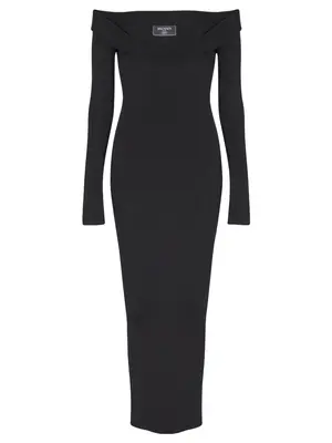 BALMAIN Balmain Ribbed-Knit Maxi Dress