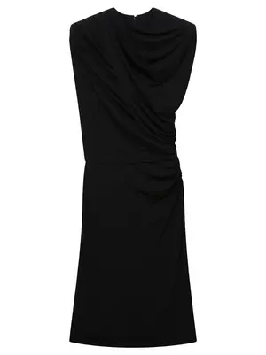 Stella McCartney Draped Midi Dress - Black