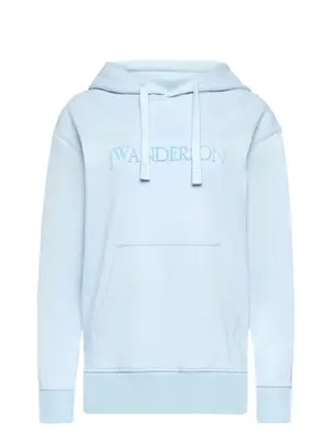 JW Anderson Logo-embroidered Hoodie - Blue