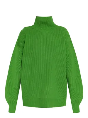 Sportmax Wool-cashmere High-neck Jumper - Green