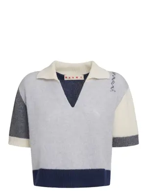 MARNI Marni V-Neck Ribbed T-Shirt