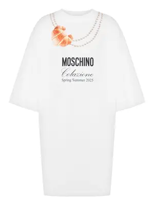 Moschino Print Mini Dress - White