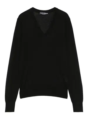 DOLCE & GABBANA Dolce & Gabbana V-Neck Fine Knit Sweater