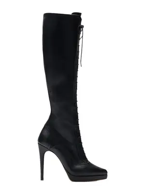 Casadei 100mm Michelle Laced Boots - Black