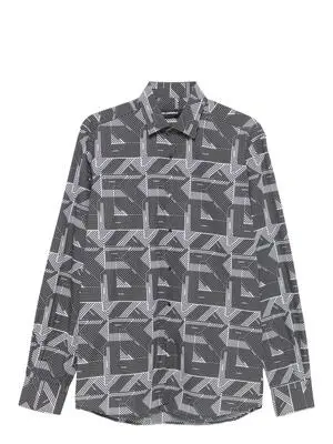 Karl Lagerfeld Monogram-print Shirt - Black