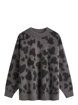 ANINE BING Sydney Hearts Crew Jumper - Print