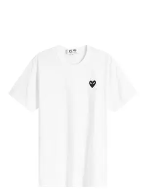 Play Comme Des Garcon Basic Logo T-shirt - White/black