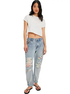 ONETEASPOON Messed Up Saints Boyfriend Jeans - Hendrixe