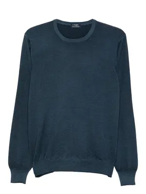 BARBA NAPOLI Virgin Wool Sweater - Blue