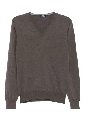 BARBA NAPOLI Virgin Wool Sweater - Brown