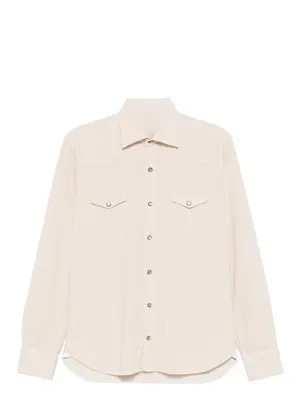 BARBA NAPOLI Corduroy Shirt - Neutrals