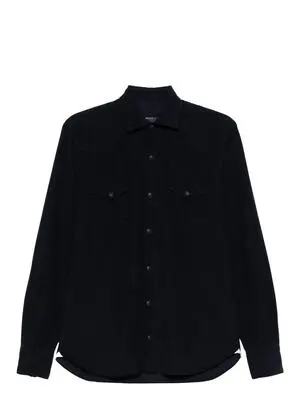 BARBA NAPOLI Corduroy Shirt Blue