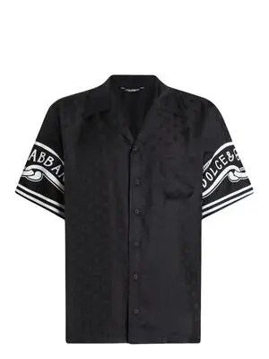 Dolce & Gabbana Printed Silk Shirt - Black