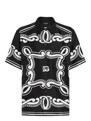 Dolce & Gabbana Bandana-print Shirt - Black