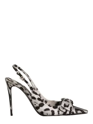 Dolce & Gabbana 105mm Leopard-print Slingback Pumps - Neutrals