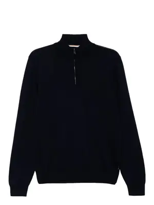 BOSS Half-zip Jumper - Blue