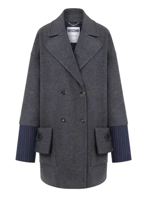 Moschino Double-breasted Coat - Grey