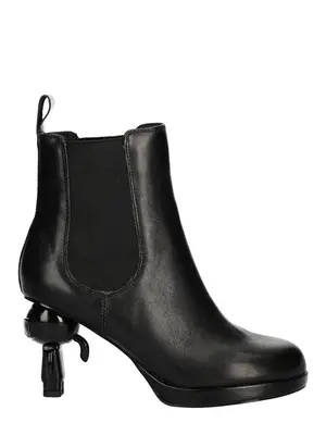 Karl Lagerfeld Leather Chelsea Boots - Black