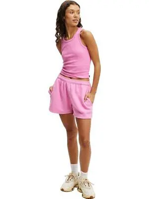 Cotton:on Active Plush Essential Gym Short Pink Icing