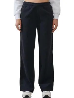 Cotton:on Active Plush Essential Straight Leg Sweatpants - Black