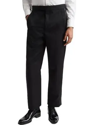 BODE Barathea Wool Tuxedo Trousers - Black Multi